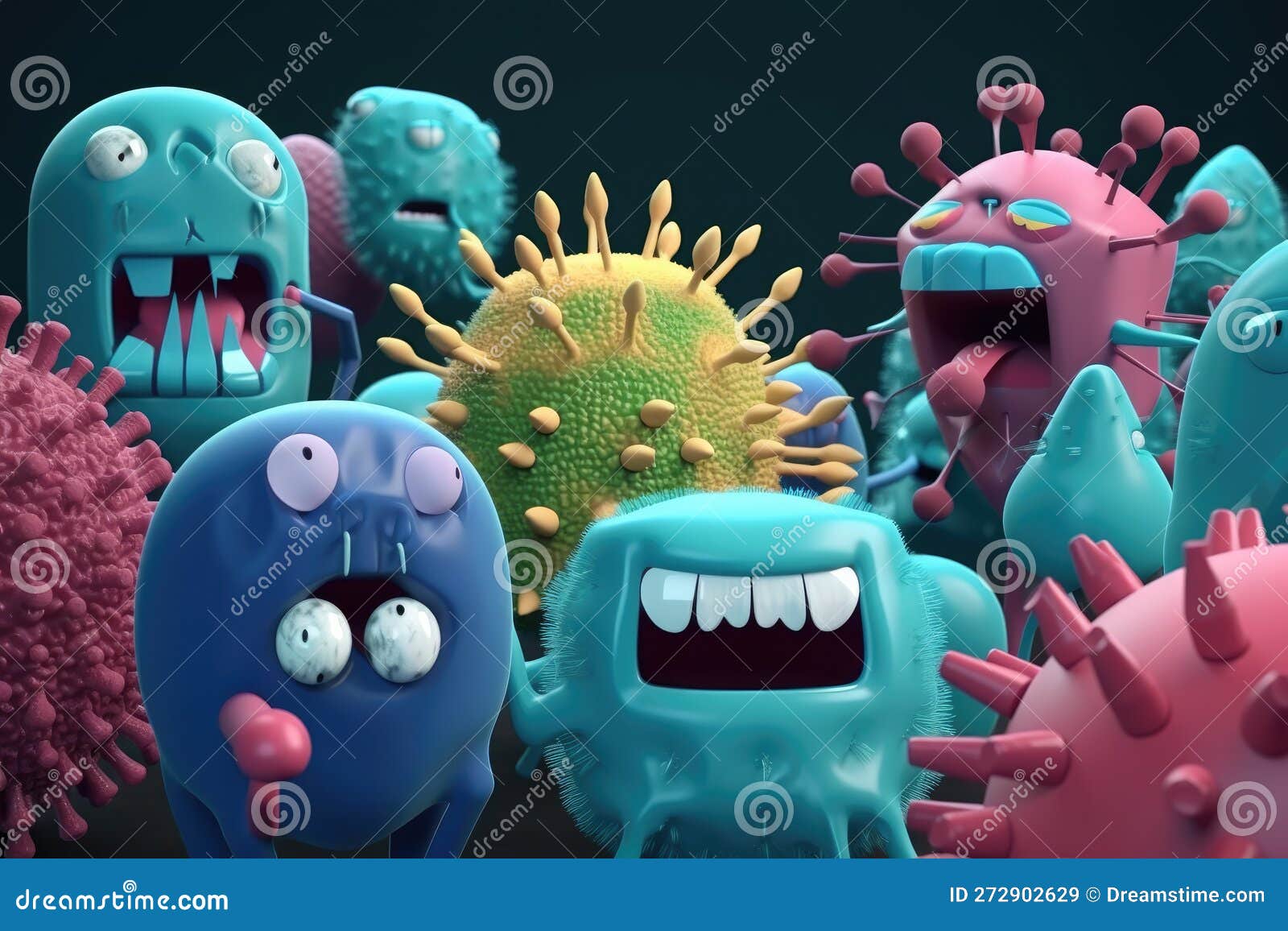 Hungry Bacteria Many Colors Generative AI Stock Illustration ...
