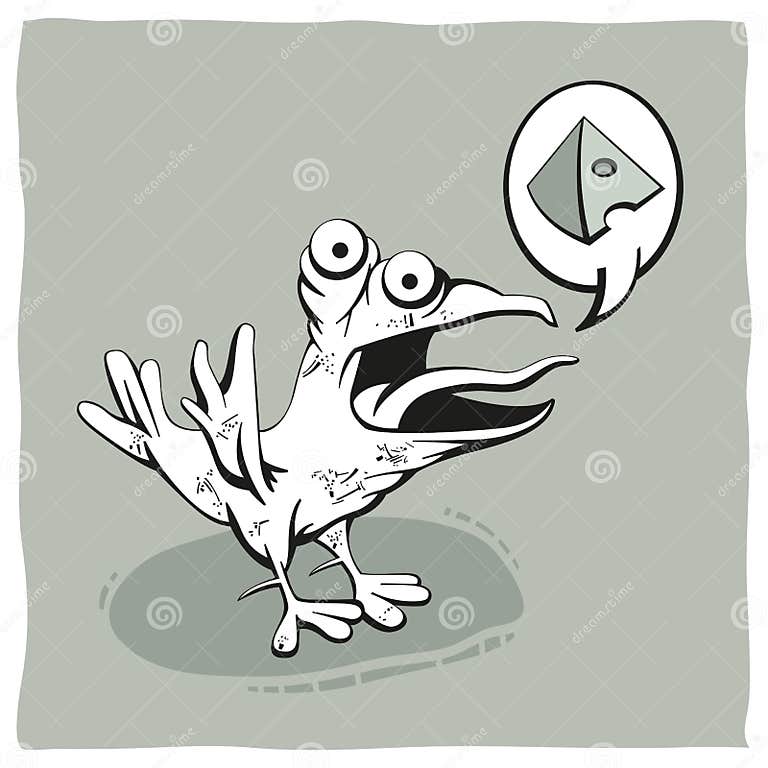Hungry bird stock vector. Illustration of playful, stylized - 58877218