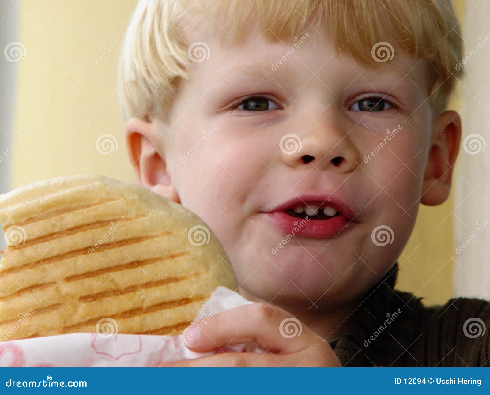 Hungry boy stock photo. Image of bread, satisfaction, close - 12094