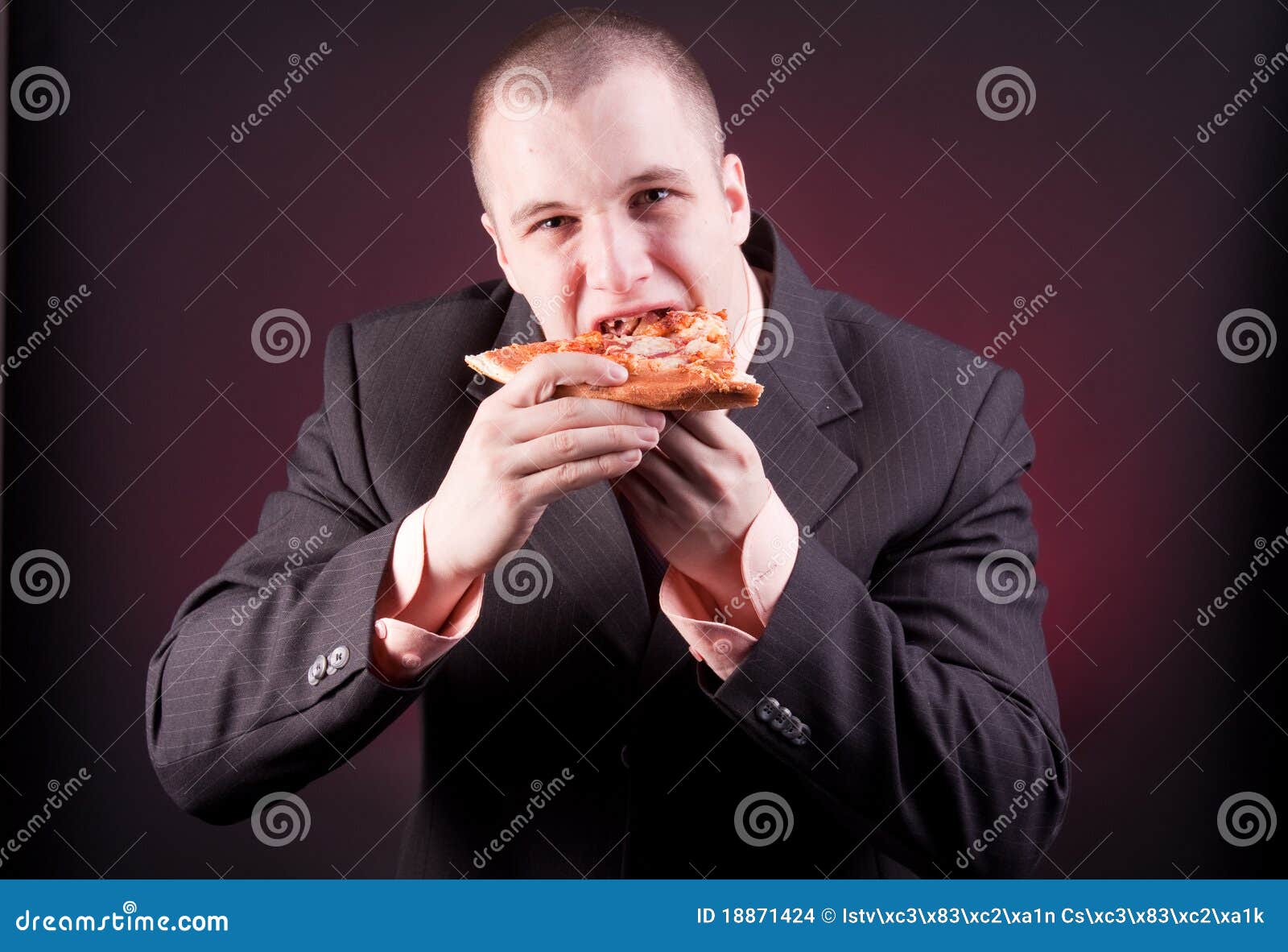 Hungry businessman stock photo. Image of adult, dinner - 18871424