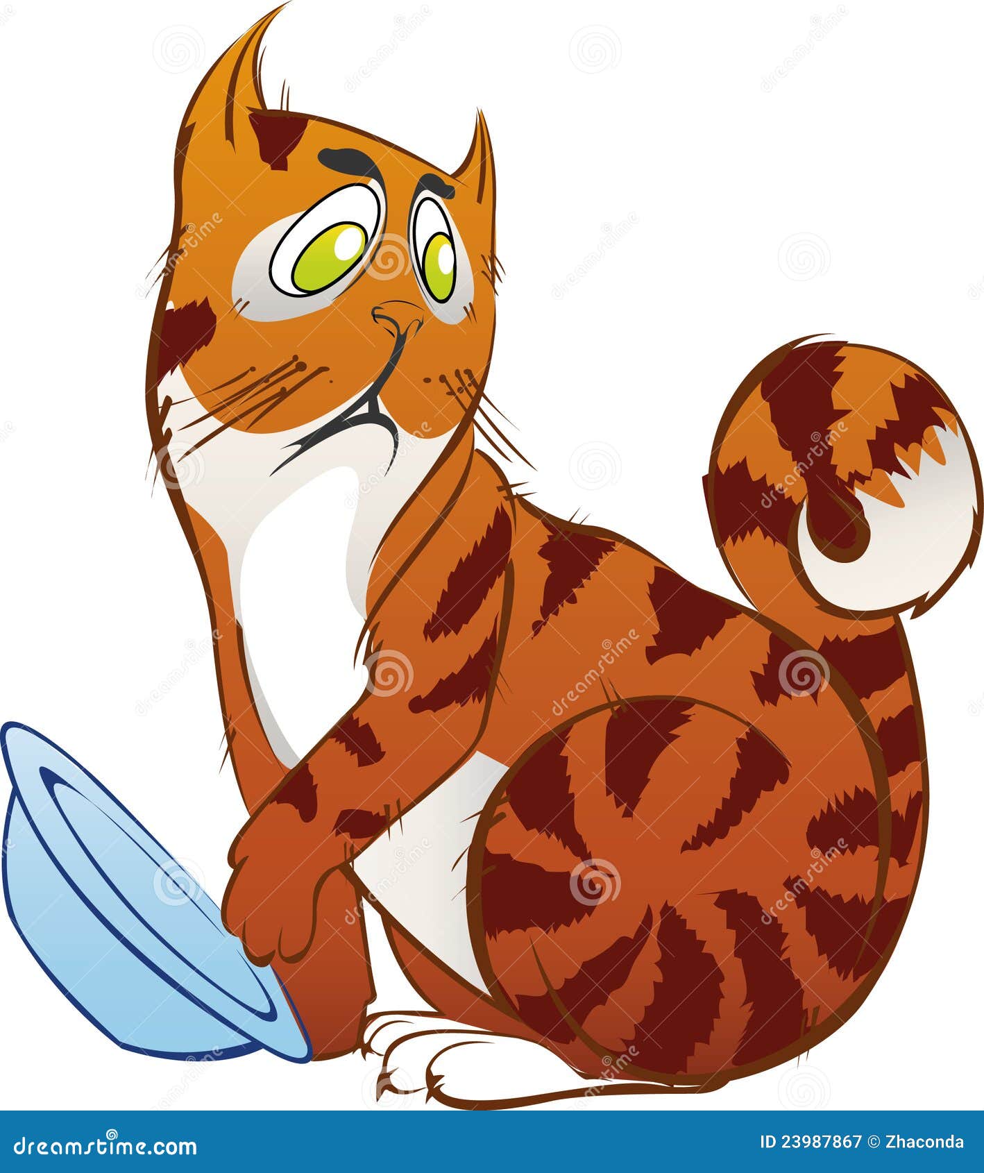 Hungry cat stock vector. Illustration of behavior, comic - 23987867