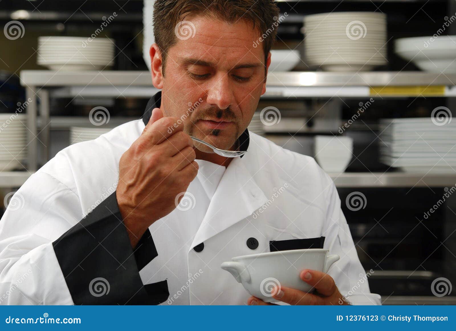Hungry chef stock image. Image of handsome, yummy, gourmet - 12376123