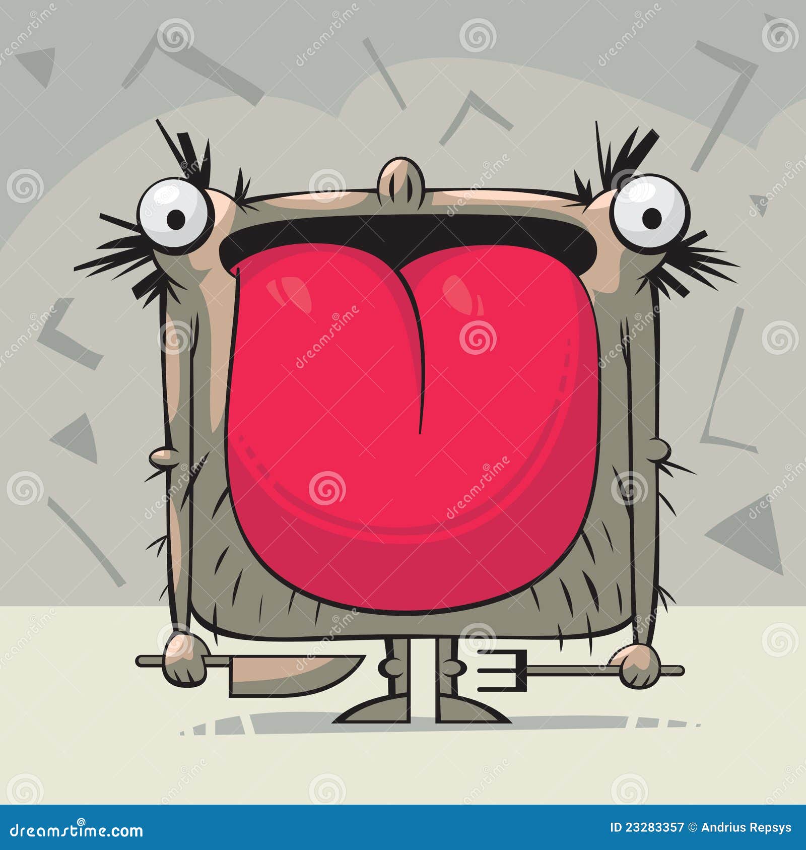 Hungry creature stock vector. Illustration of caricature - 23283357