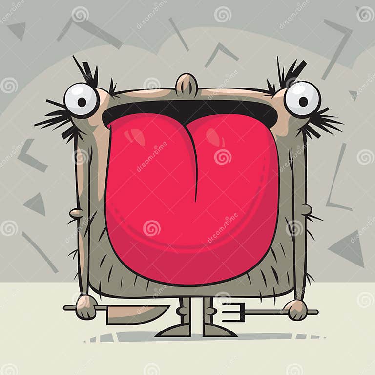 Hungry creature stock vector. Illustration of caricature - 23283357