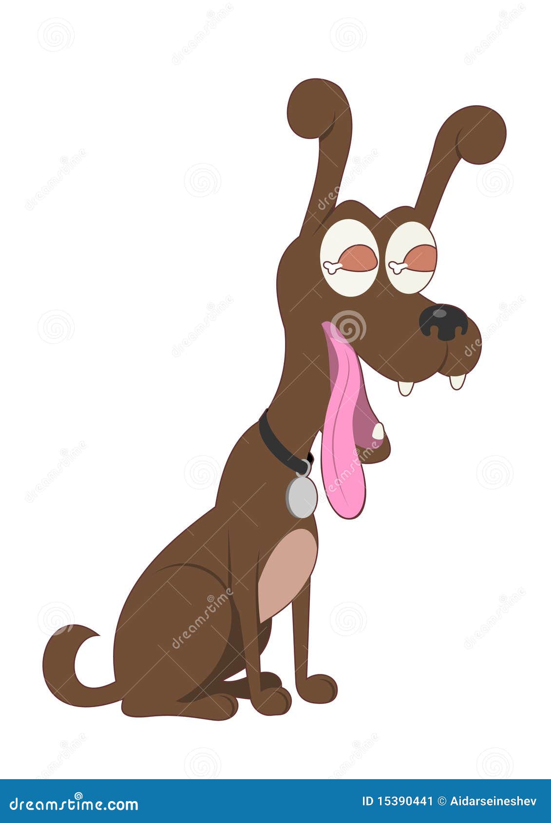 Hungry dog stock vector. Illustration of canine, breed - 15390441