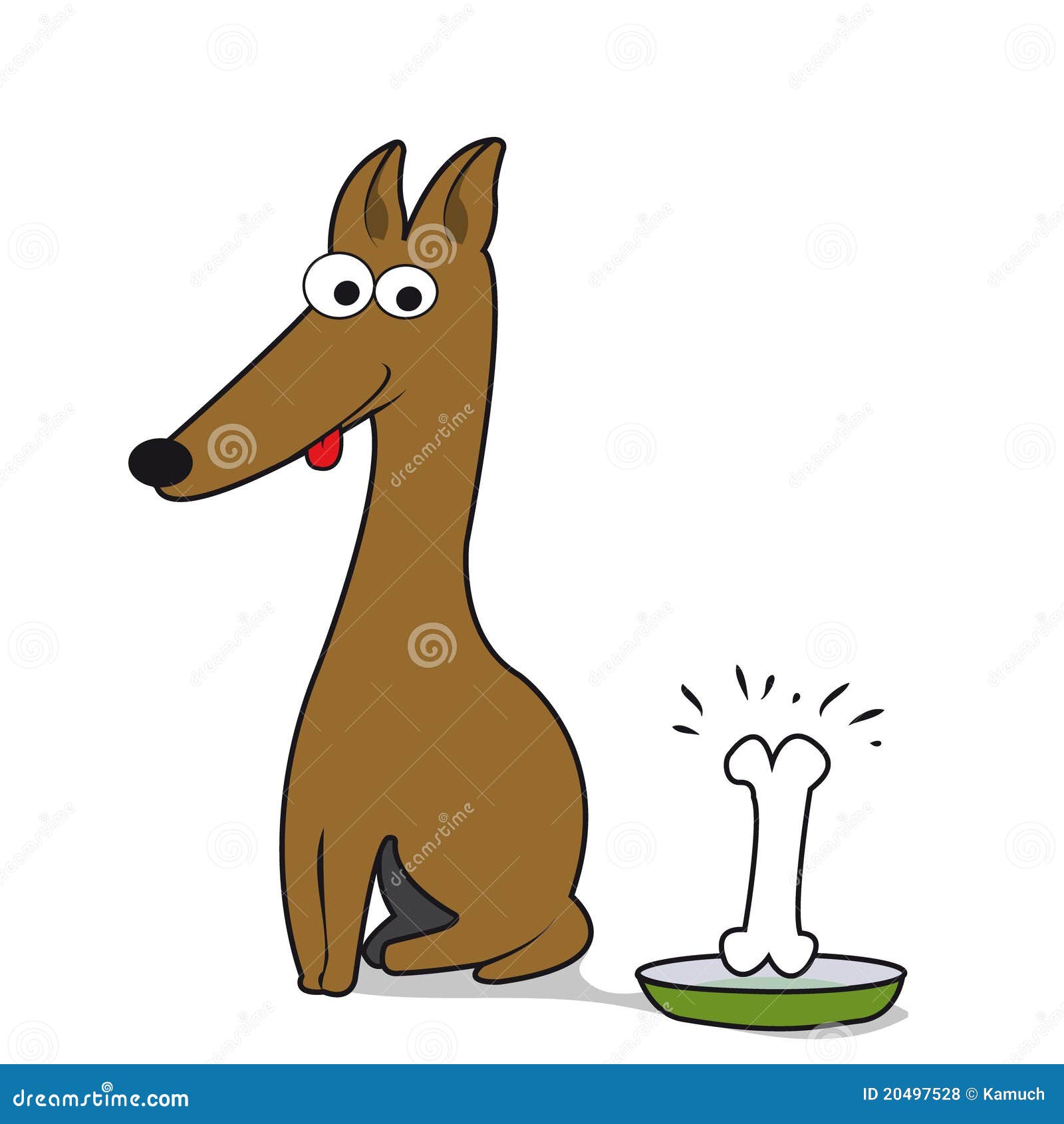 Hungry dog stock vector. Illustration of carefree, graphic - 20497528