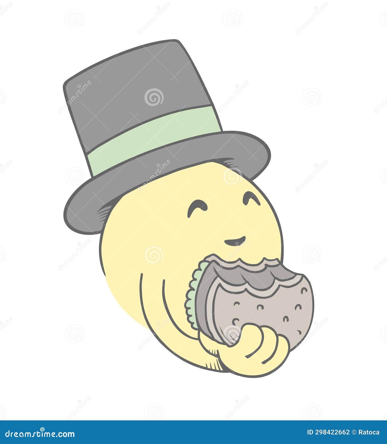 Hungry face eating burger stock vector. Illustration of emoticon ...