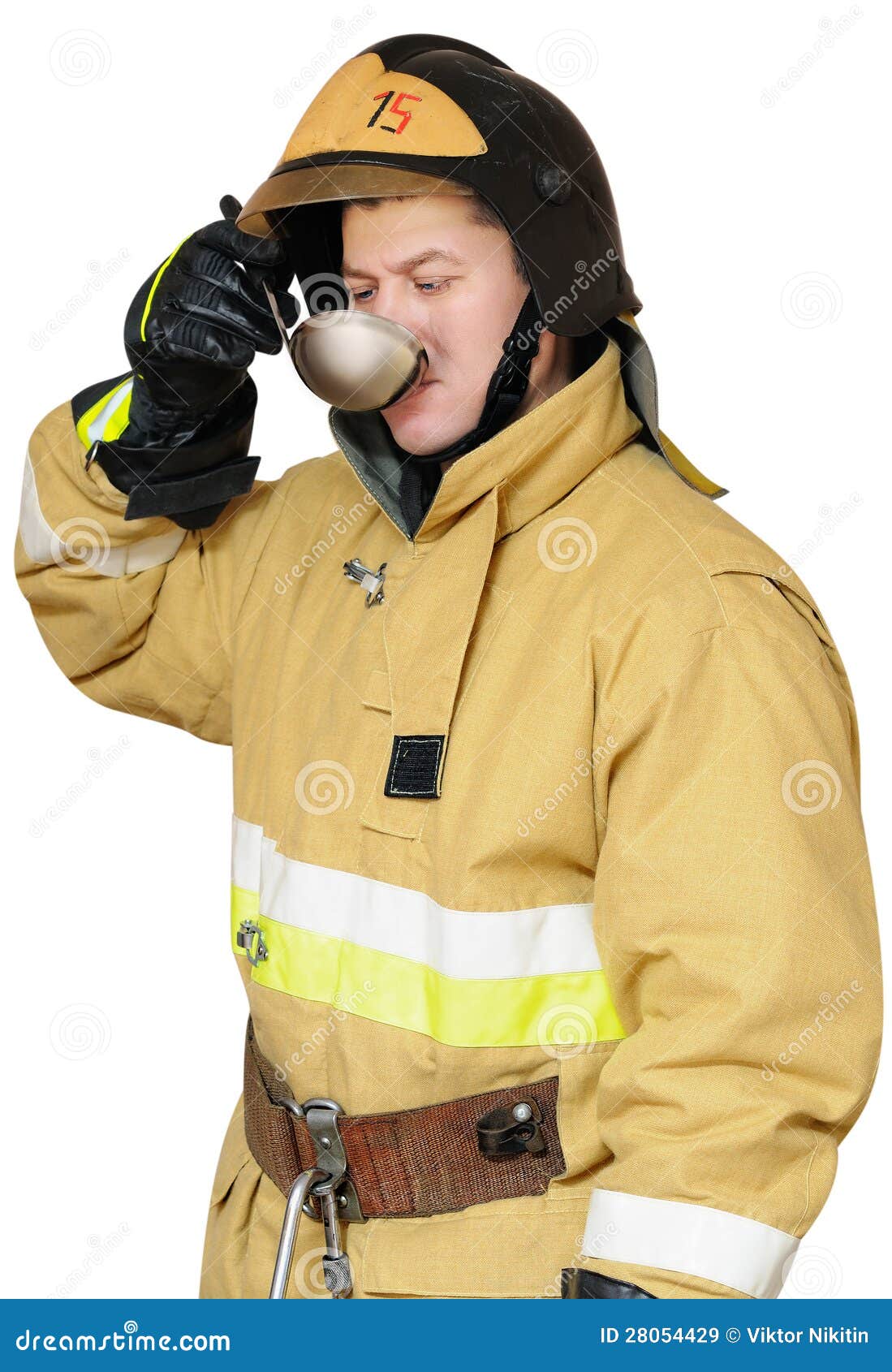 Hungry firefighter stock image. Image of fire, male, standing - 28054429
