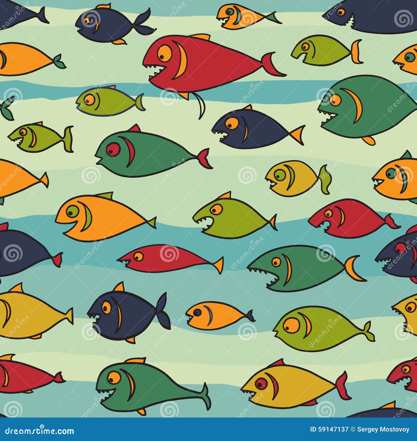 Hungry Fish Cartoon Stock Photo | CartoonDealer.com #16212270