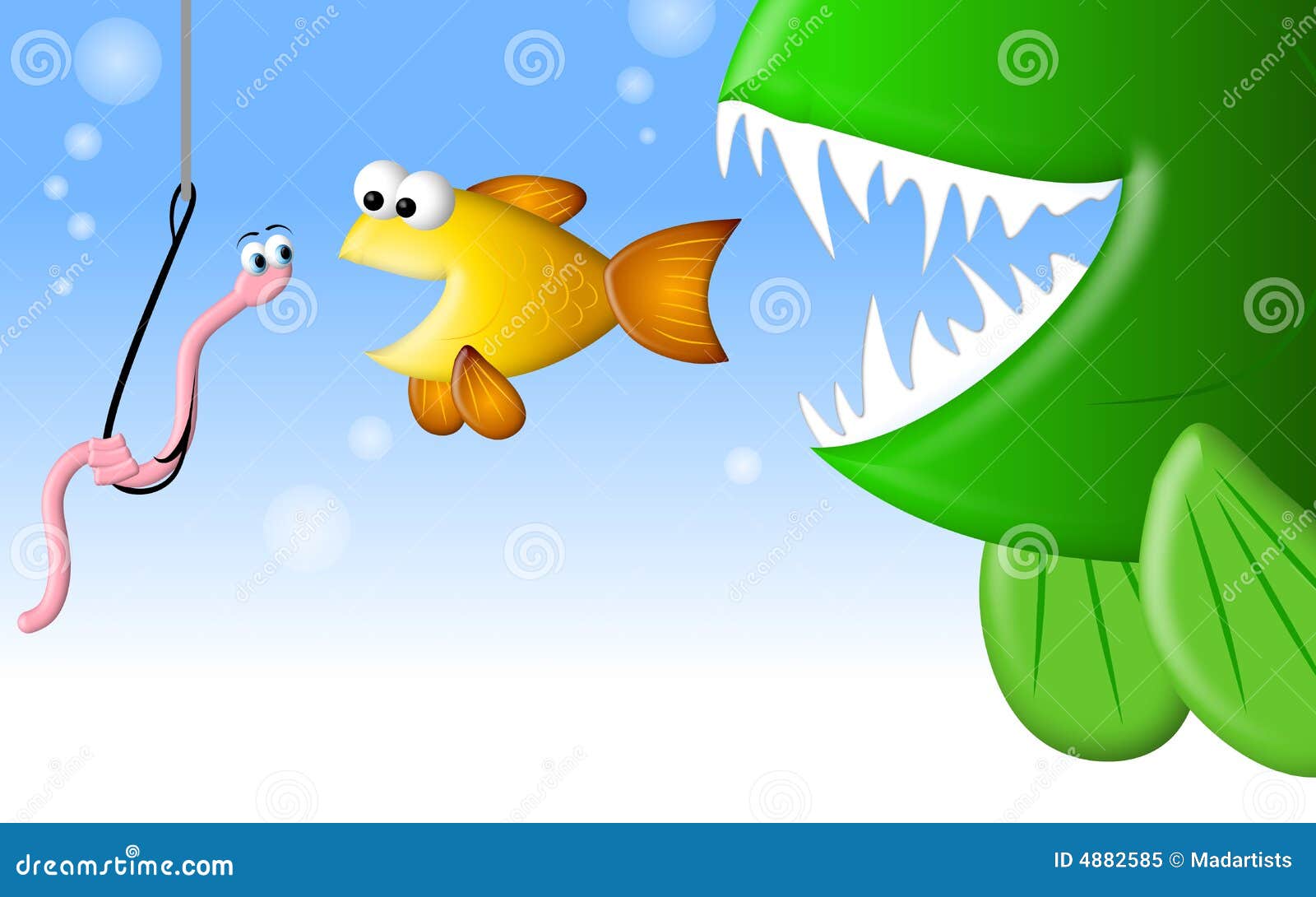 Hungry Fish Cartoon Stock Photo | CartoonDealer.com #16212270