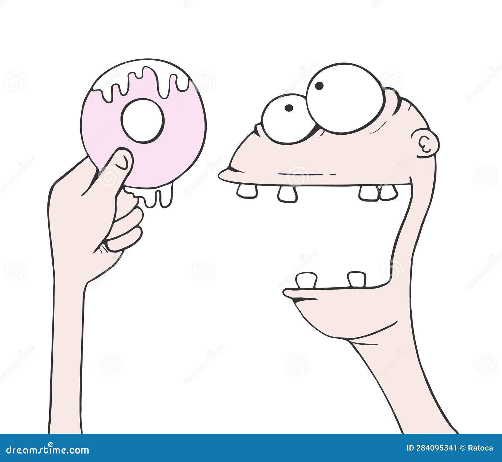 Hungry funny face stock vector. Illustration of delicious - 284095341