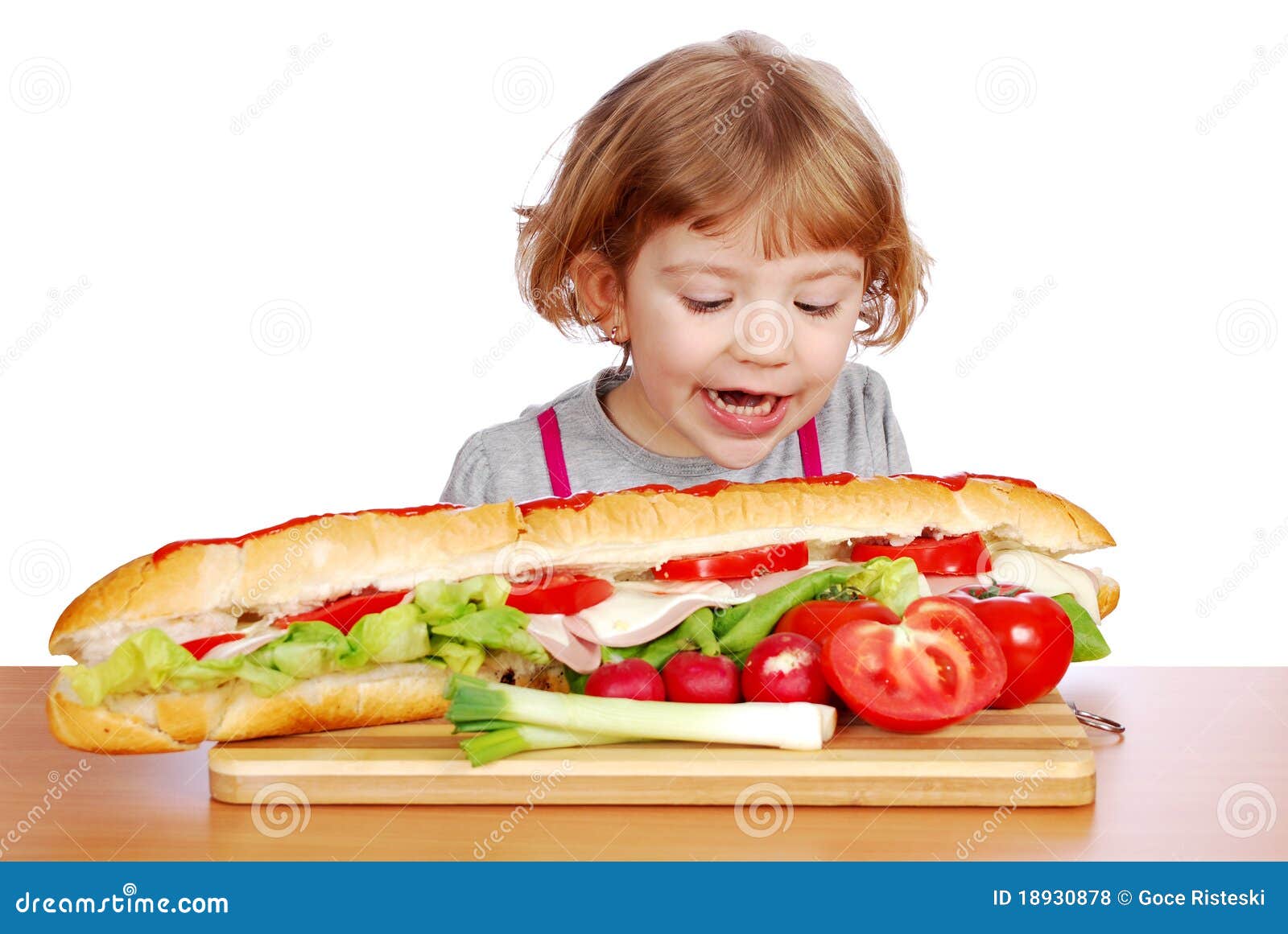 Hungry little girl stock photo. Image of beautiful, eating - 18930878