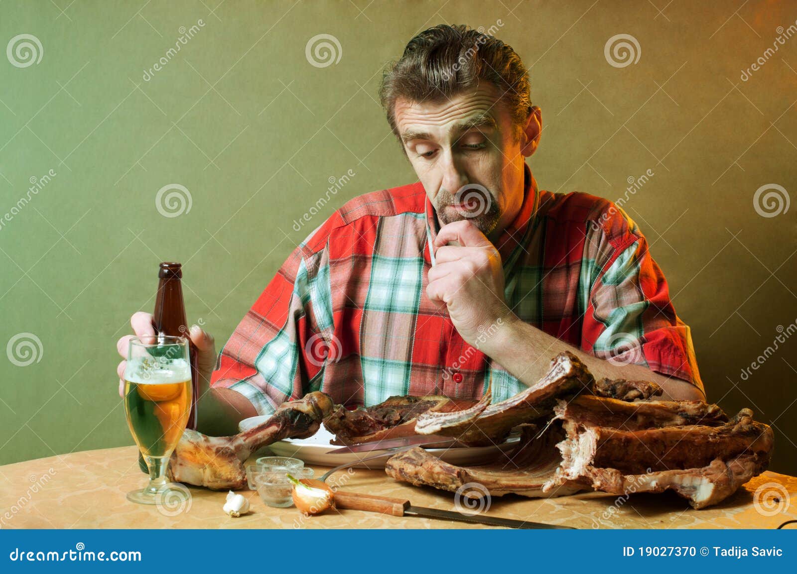 Hungry Man Stock Photo - Image: 19027370
