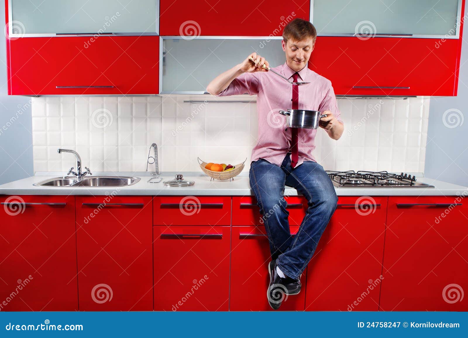 Hungry man stock image. Image of domestic, male, people - 24758247