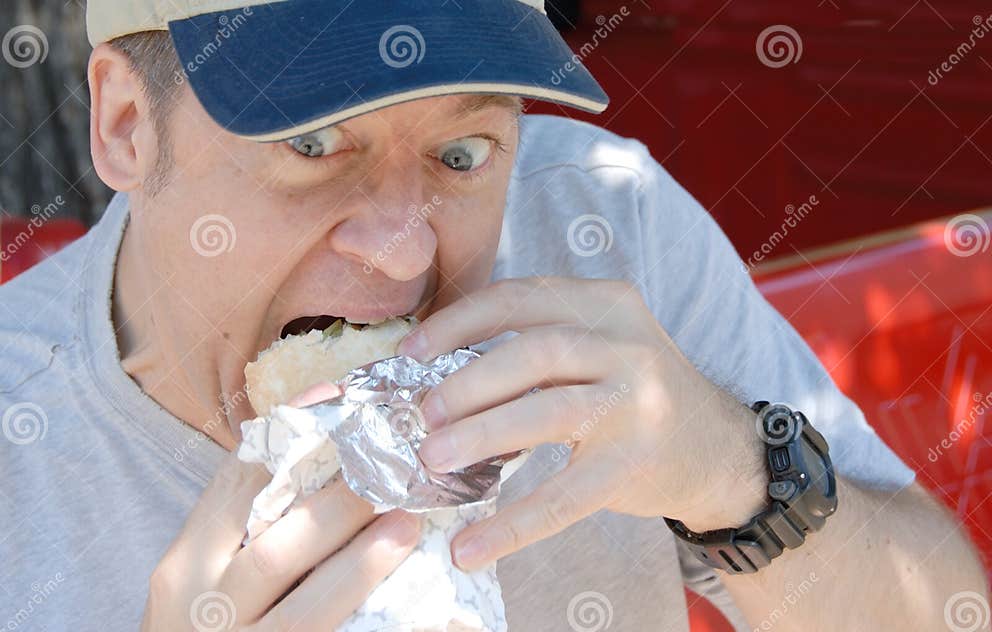 Hungry Man stock image. Image of male, fast, human, open - 3076879