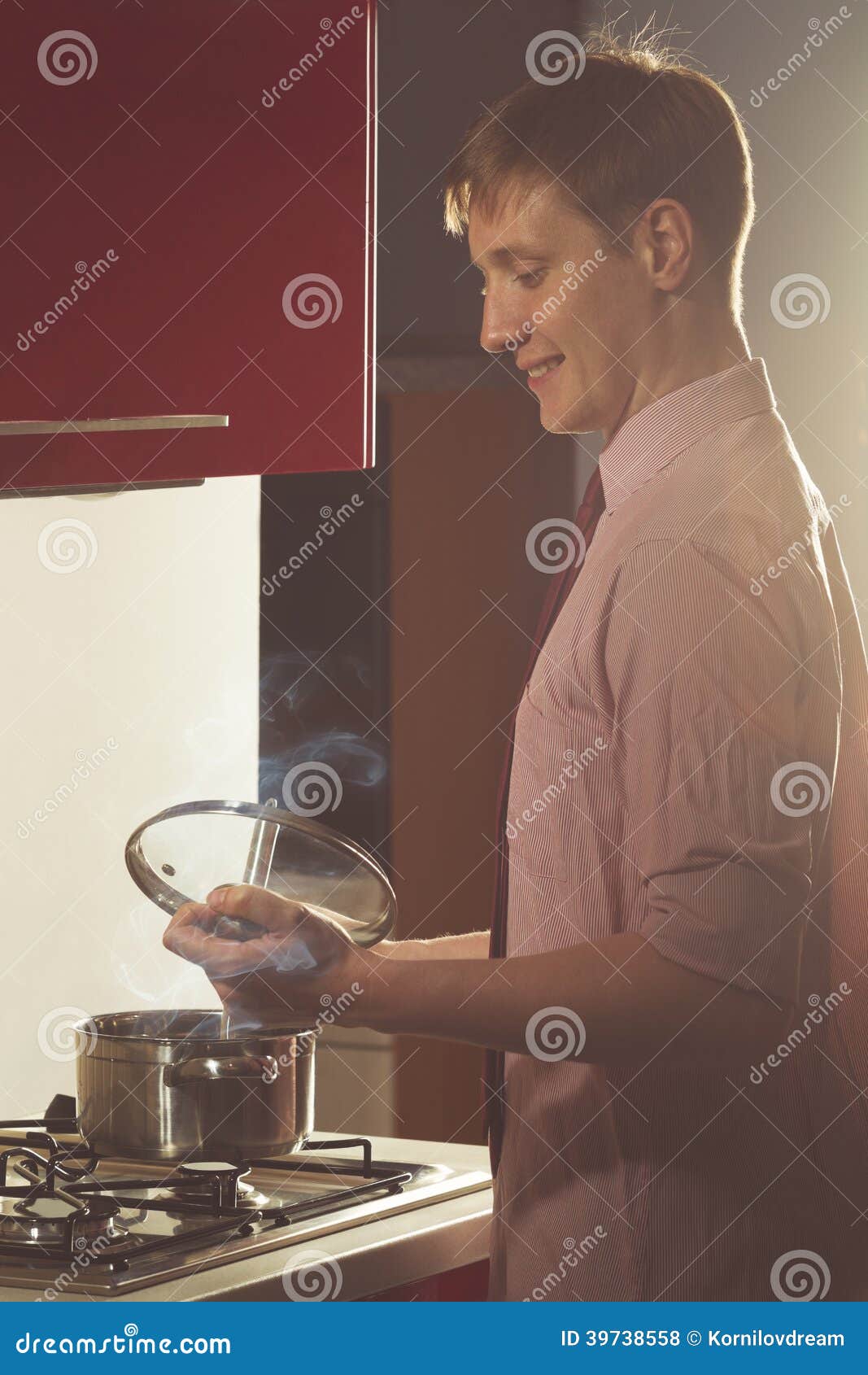 Hungry man stock photo. Image of male, domestic, casserole - 39738558