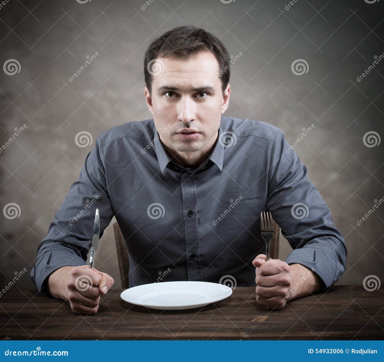 Hungry man stock photo. Image of delay, frustrated, frustration - 54932006