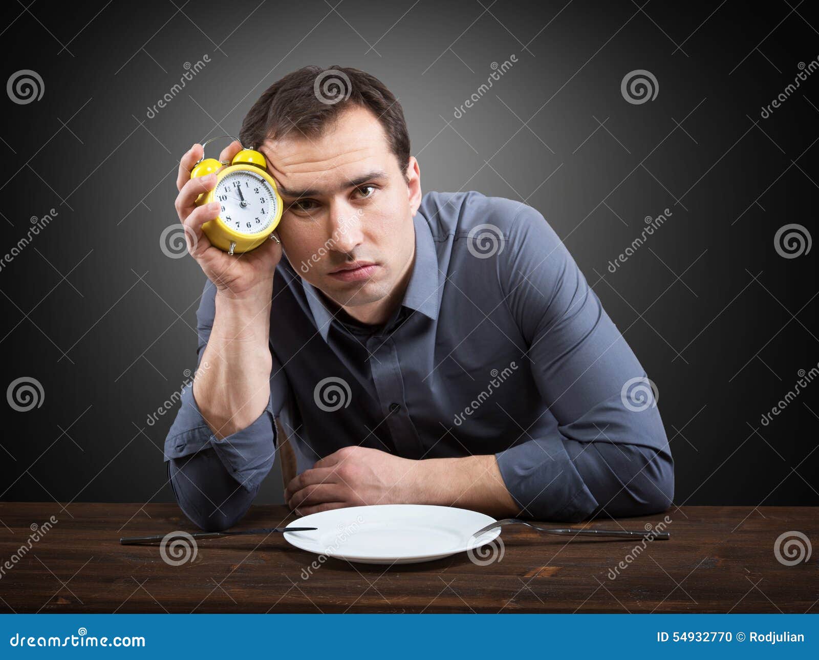 Hungry man stock photo. Image of lagging, knife, hungry - 54932770