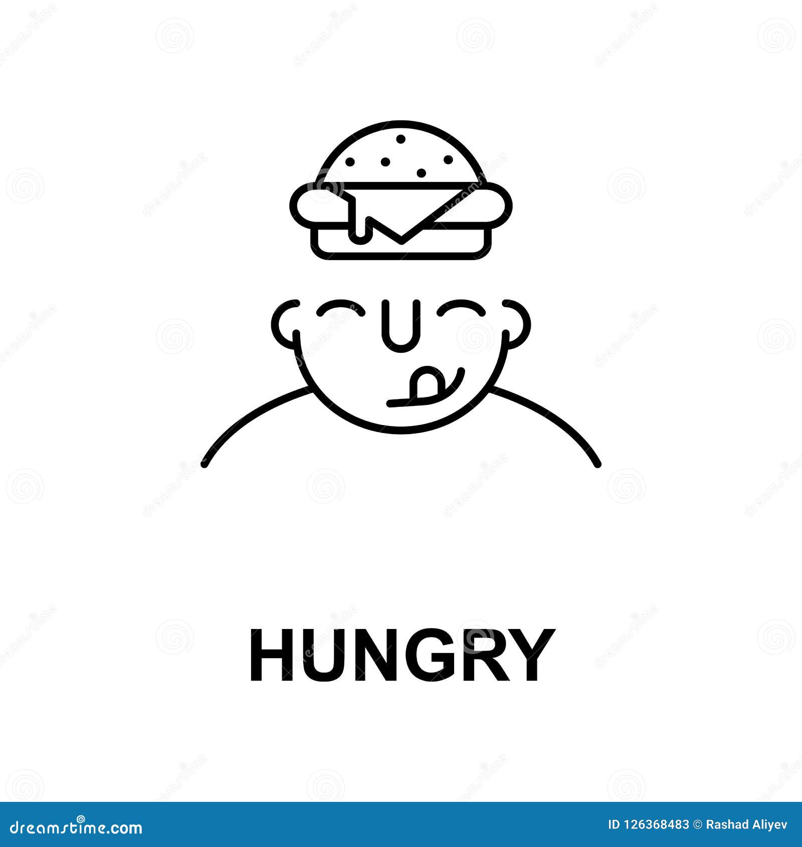 Hungry on Mind Icon. Element of Human Mind Icon for Mobile Concept and ...