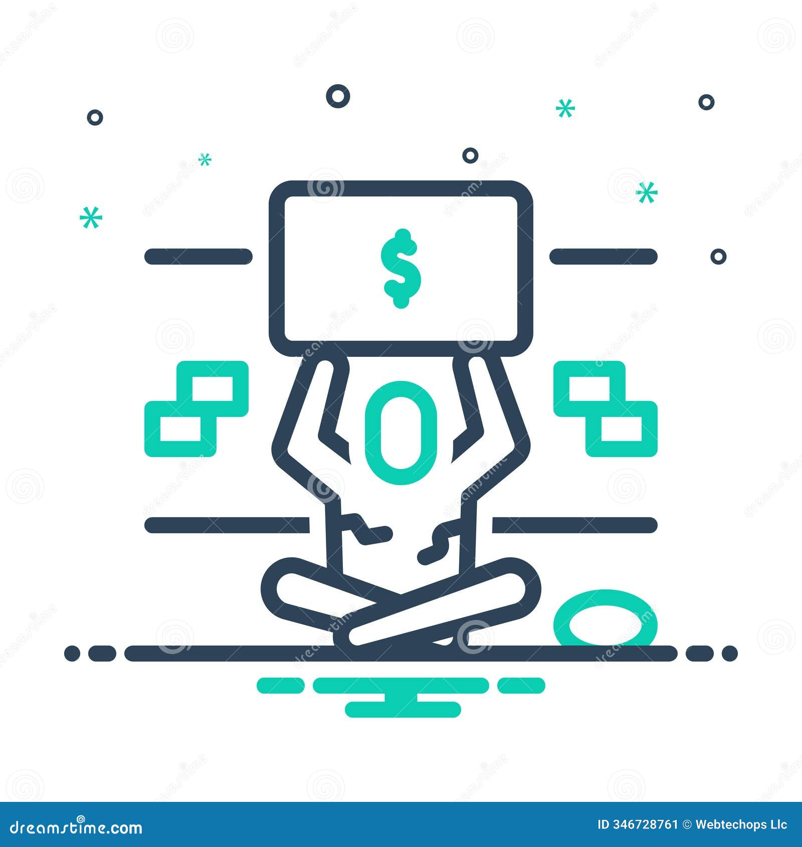 Money Hungry Fish Vector Stock Image | CartoonDealer.com #49185811