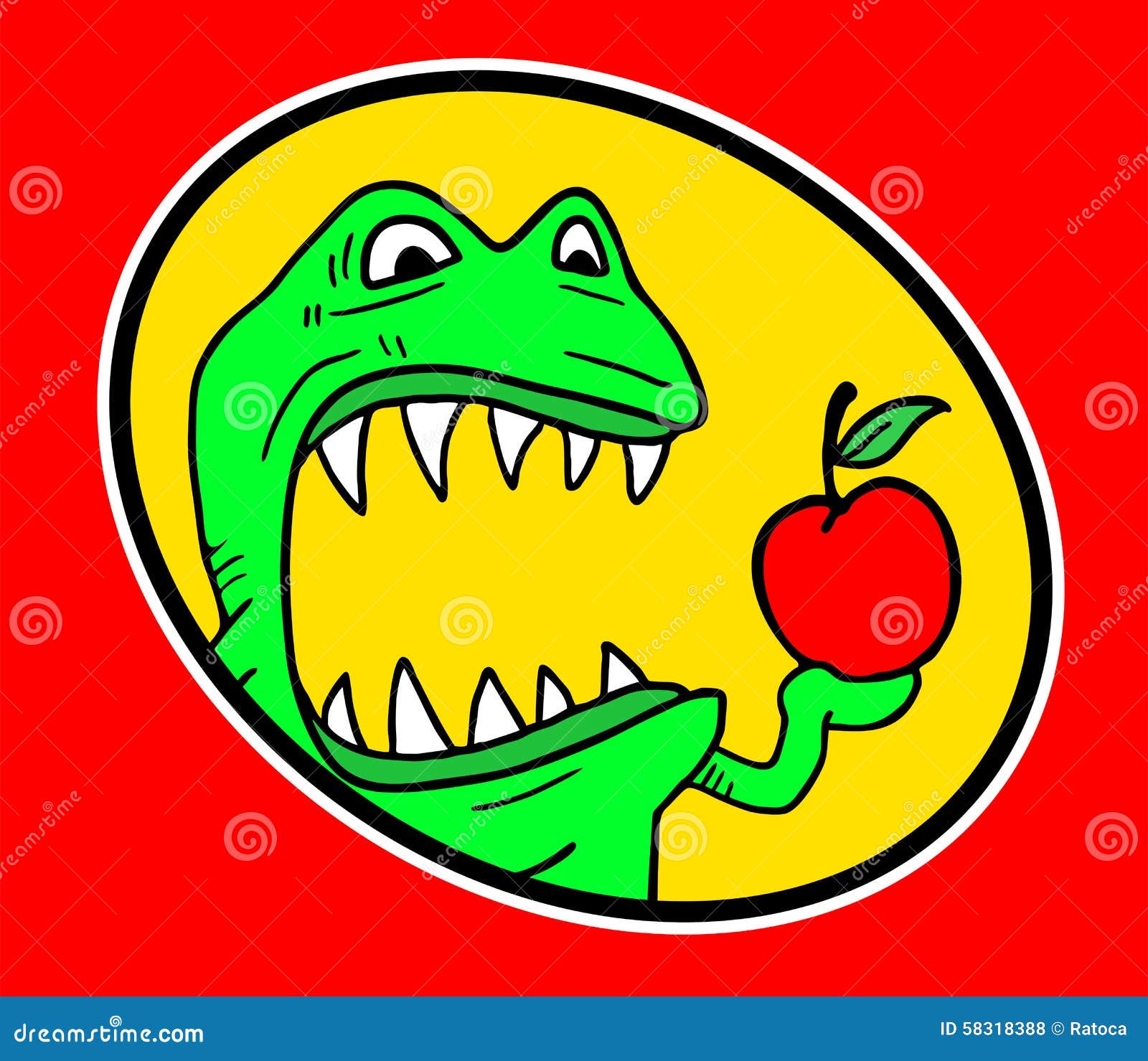 Hungry monster stock vector. Illustration of healthy - 58318388