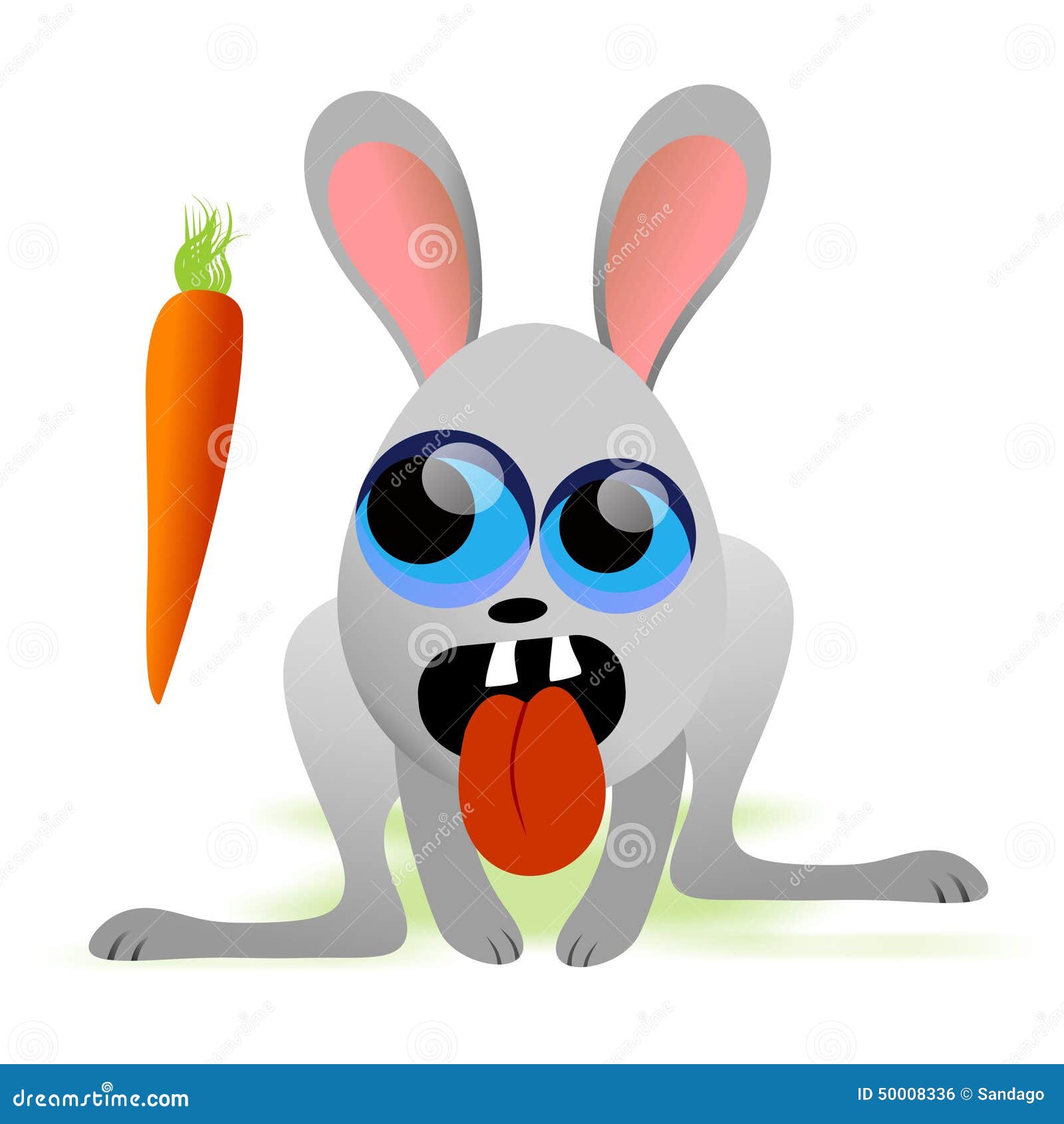 Hungry Rabbit Stock Vector - Image: 50008336