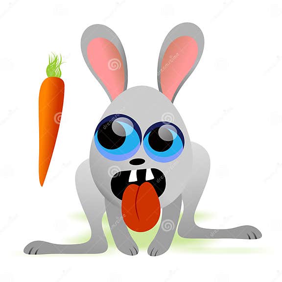 Hungry rabbit stock vector. Illustration of death, fear - 50008336