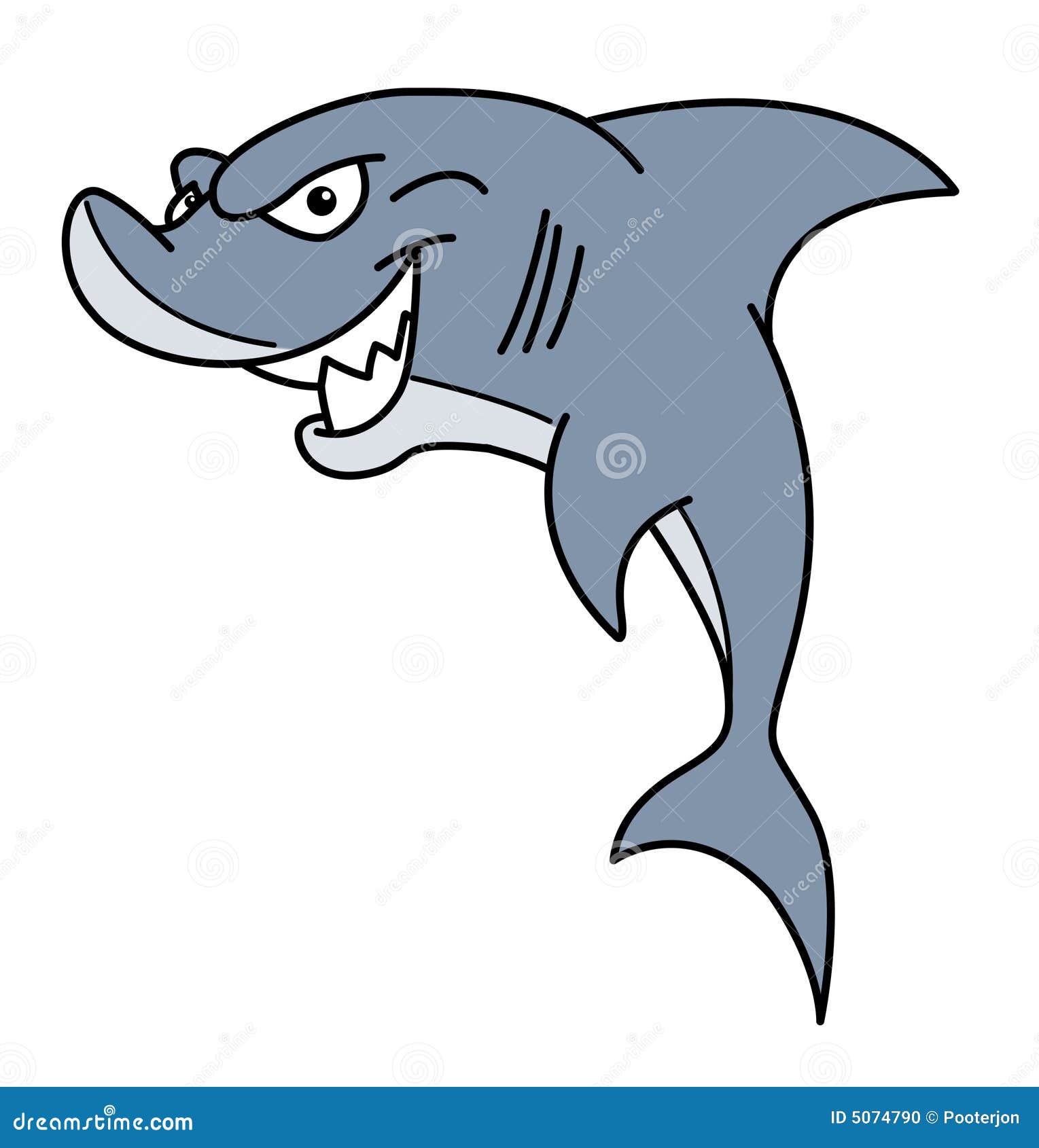Hungry Shark stock illustration. Illustration of grin - 5074790