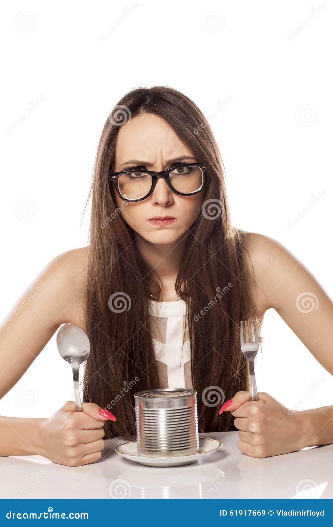 Hungry woman stock image. Image of fast, attractive, conserve - 61917669