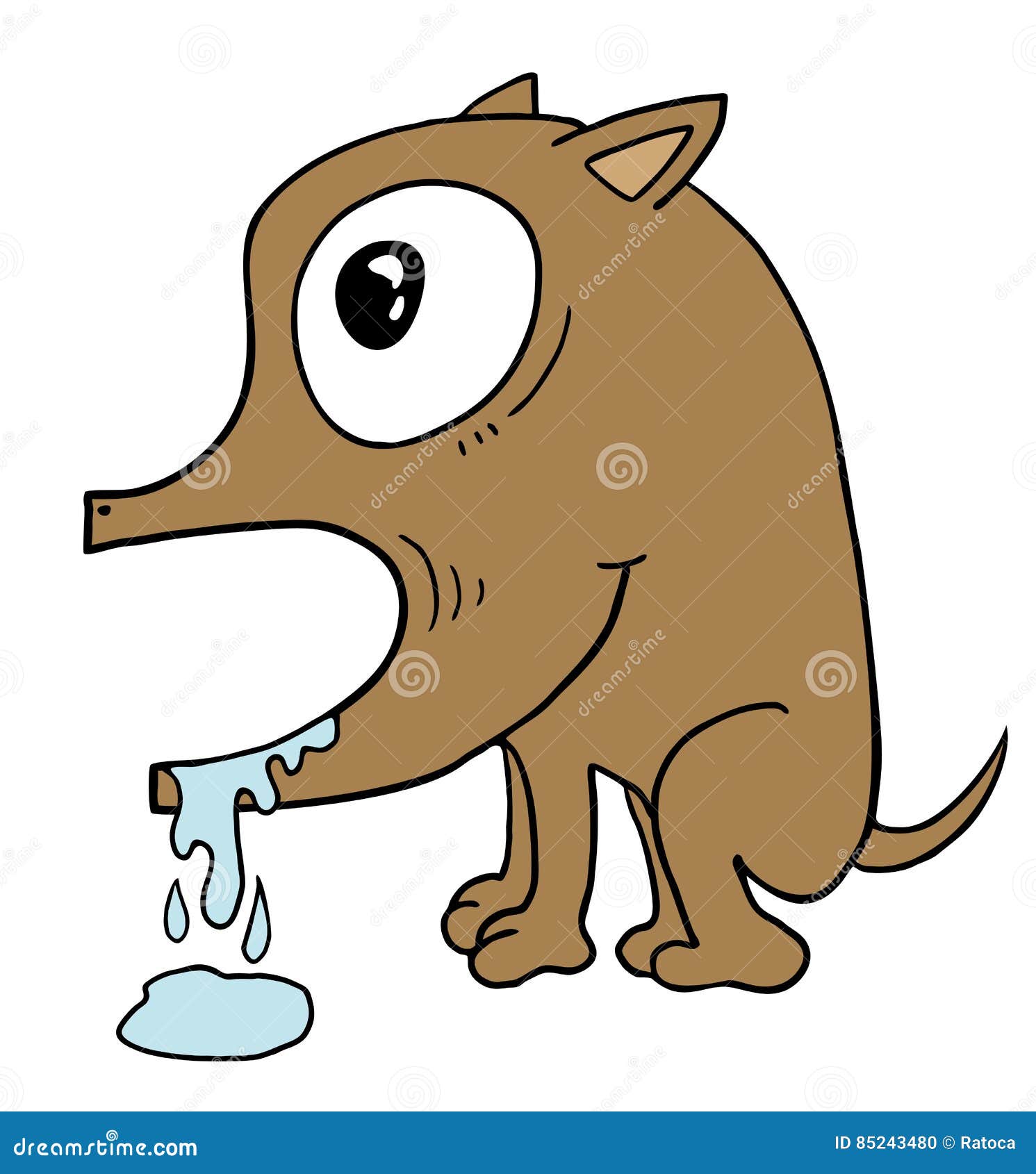 Hungy dog illustration stock vector. Illustration of mouth - 85243480