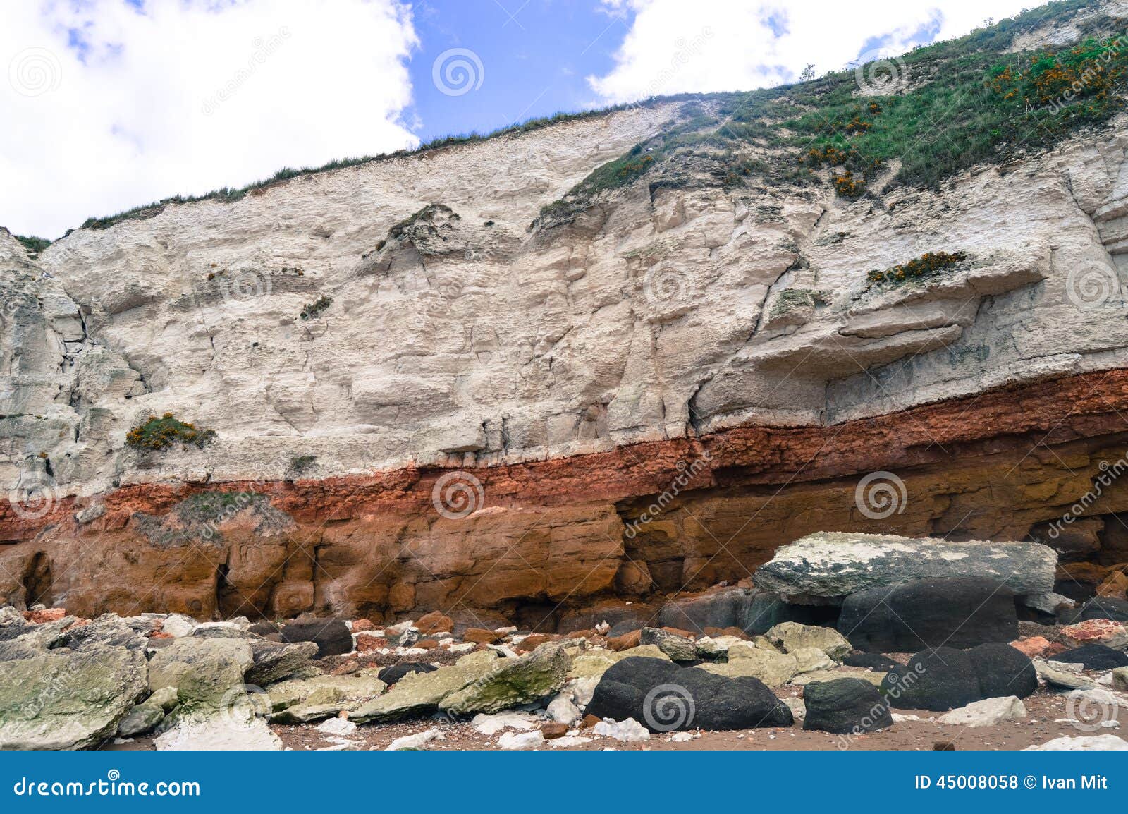Hunstantion cliff stock photo. Image of ginger, limestone - 45008058