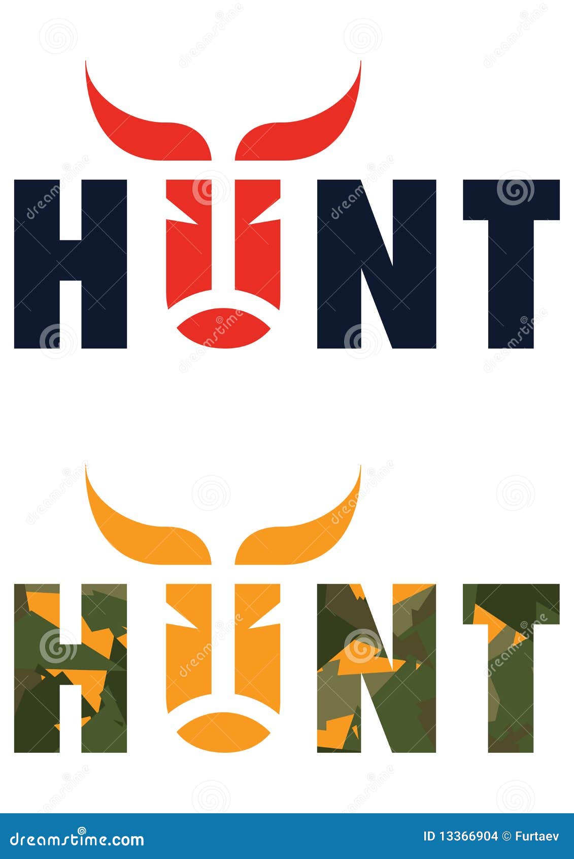 Hunt stock vector. Illustration of bull, community, identity - 13366904