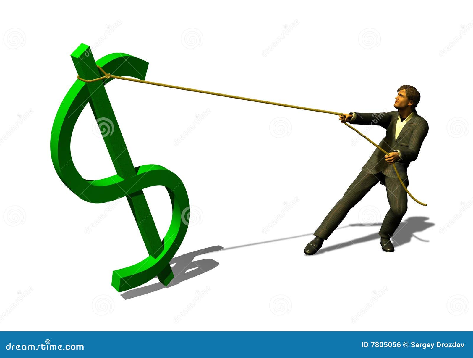 Hunt on dollar stock illustration. Illustration of dimensional - 7805056