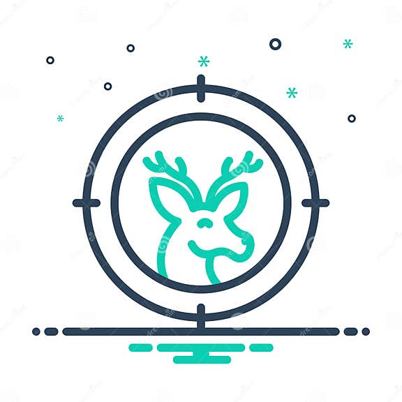 Mix Icon for Hunt, Deer and Antler Stock Vector - Illustration of ...