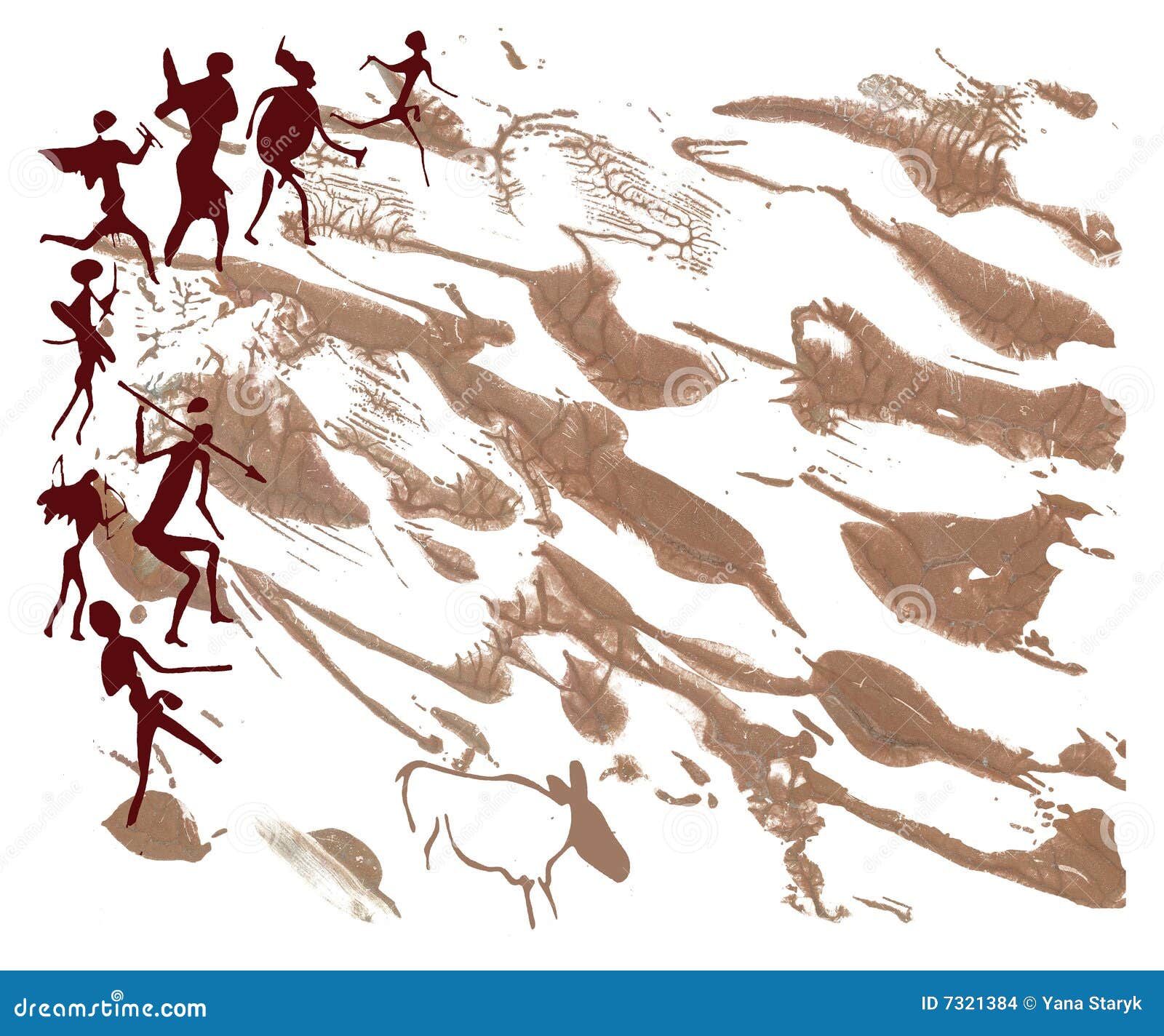 Primitive People Infographics Cartoon Vector | CartoonDealer.com #124255863