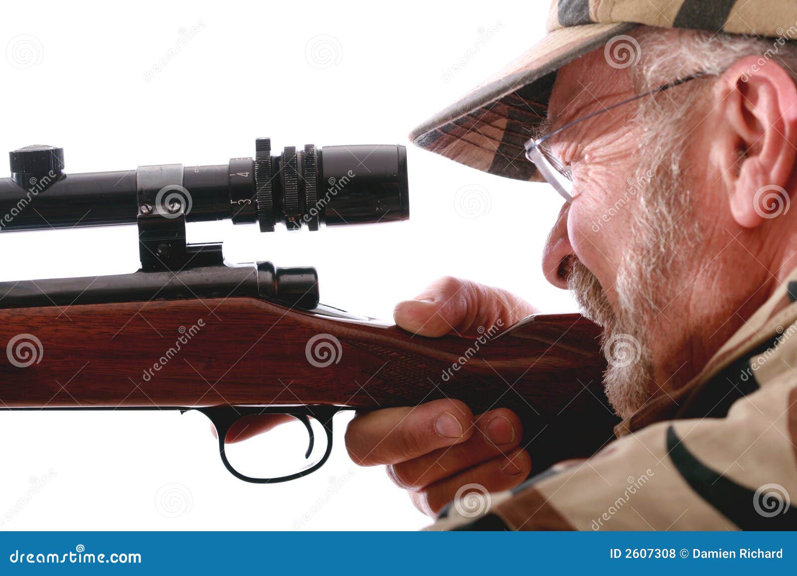 Hunter stock photo. Image of scope, weapon, senior, hobby - 2607308