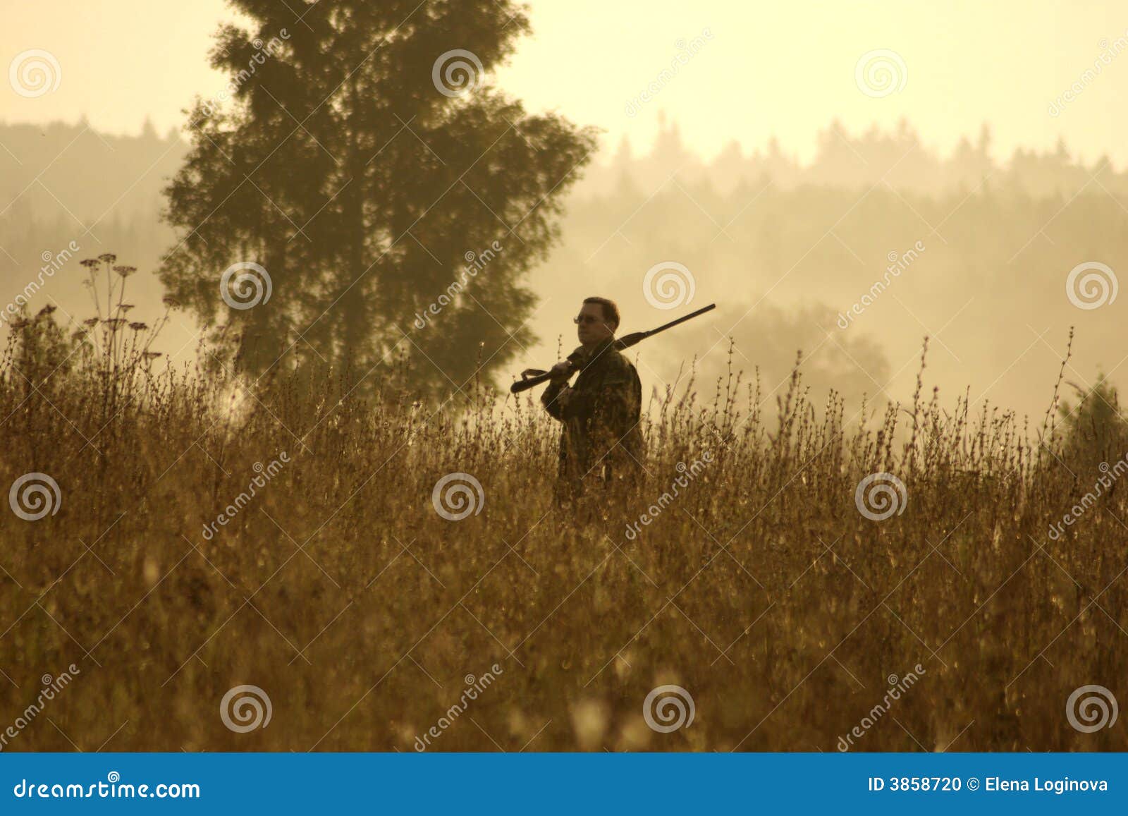 Hunter stock photo. Image of morning, adult, hunter, firer - 3858720