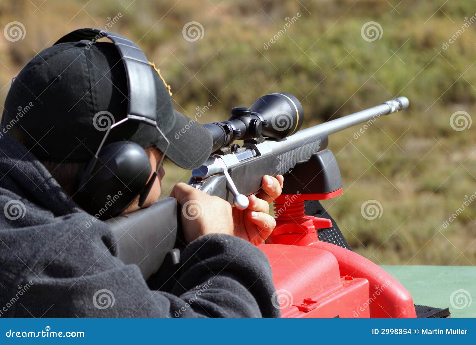 Hunter Aiming stock photo. Image of marksman, rest, telescope - 2998854