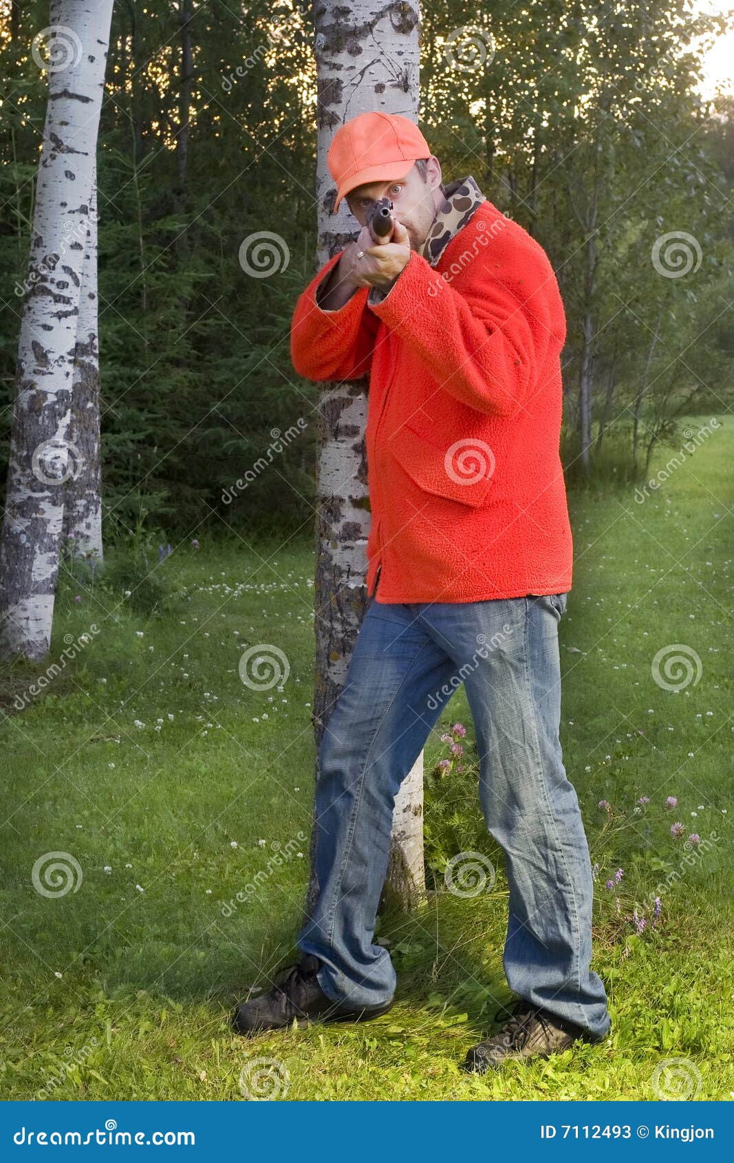 Hunter aiming at his prey stock image. Image of rifle - 7112493