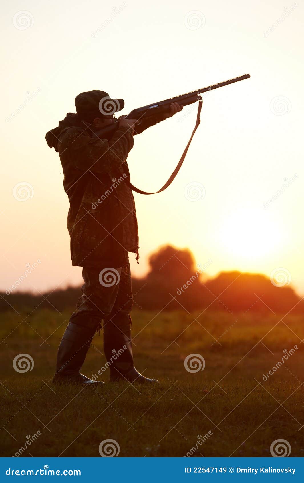 Hunter Aiming with Rifle Gun Stock Image - Image of fighter, ammunition ...