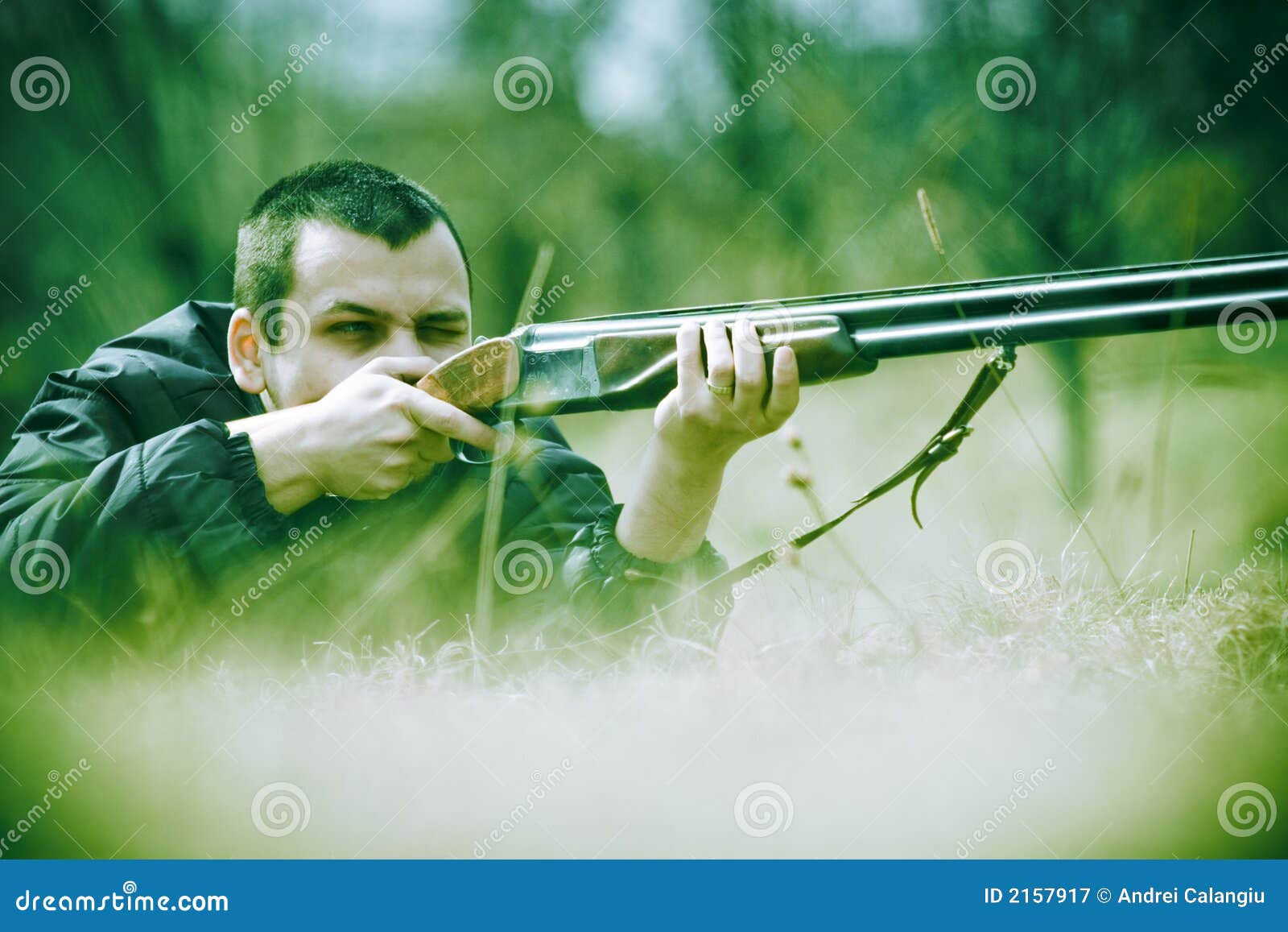 Hunter Aiming Shotgun Royalty Free Stock Photography - Image: 2157917