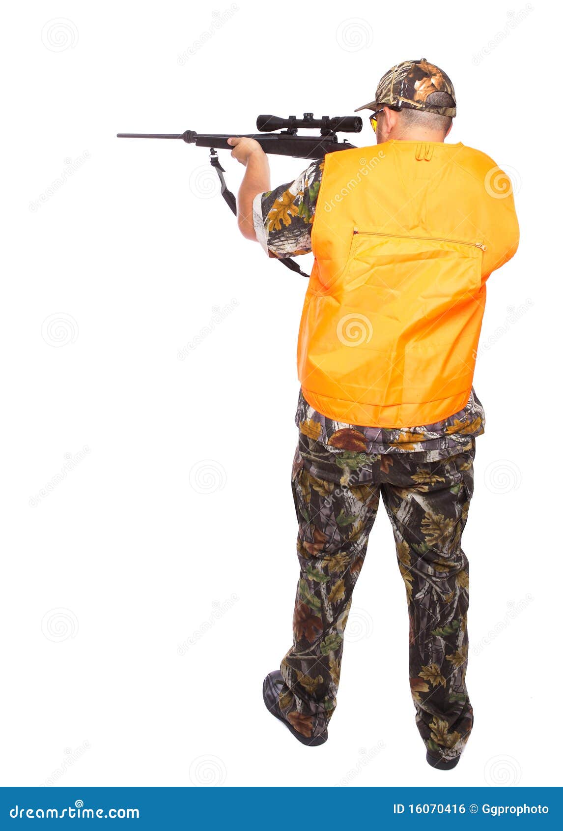 Hunter from the back stock photo. Image of aiming, hunt - 16070416