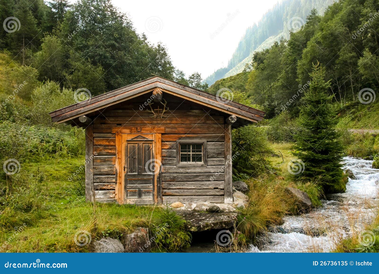 Hunter Barn in the Mountains Stock Image - Image of austria, barn: 26736135