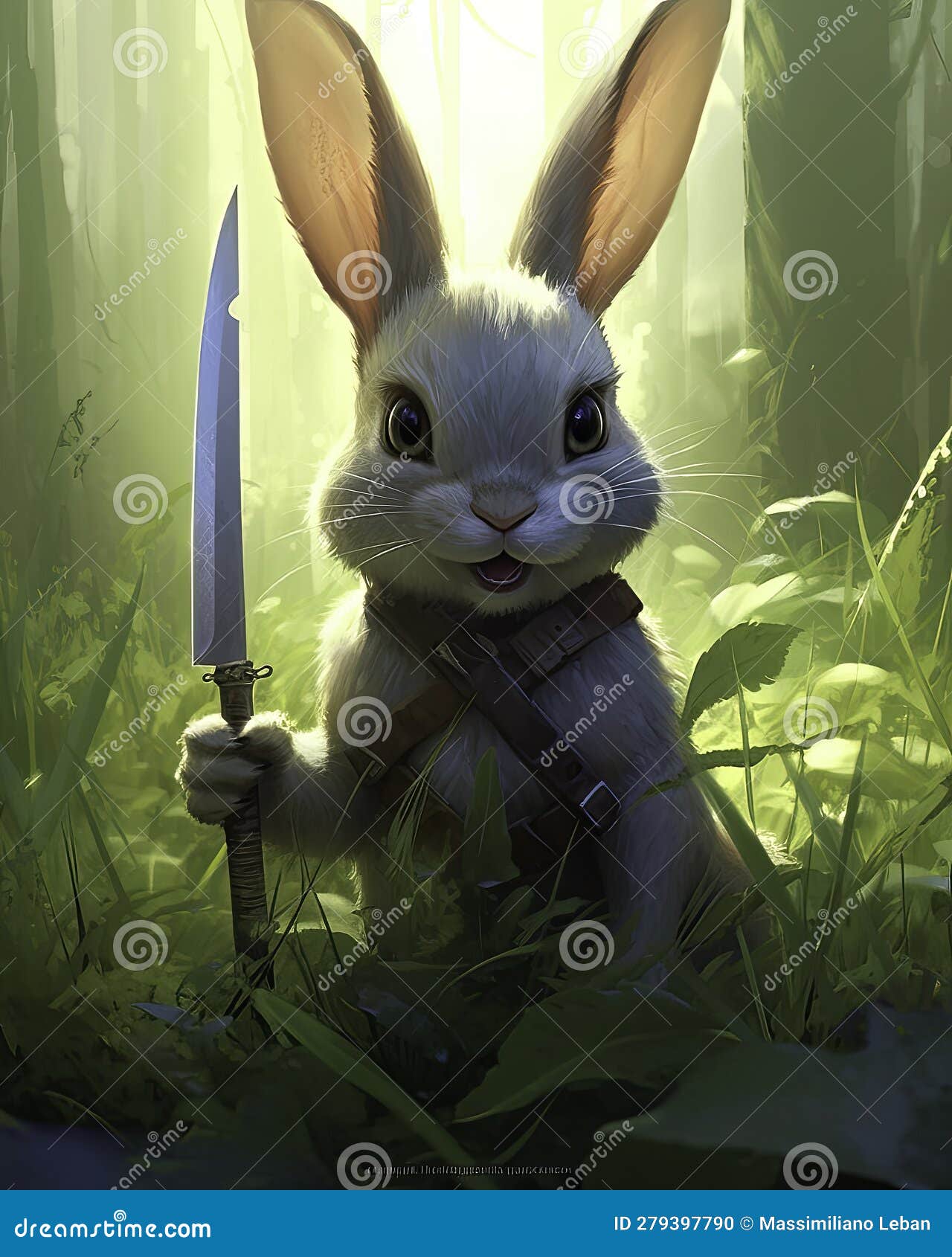 Hunter Bunny stock illustration. Illustration of long - 279397790