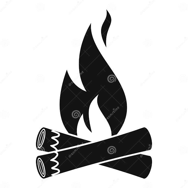 Hunter Campfire Icon, Simple Style Stock Vector - Illustration of ...