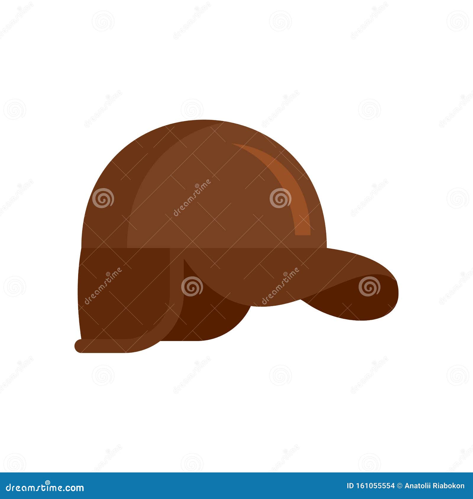 Hunter Cap Icon, Flat Style Stock Vector - Illustration of drawn, flat ...