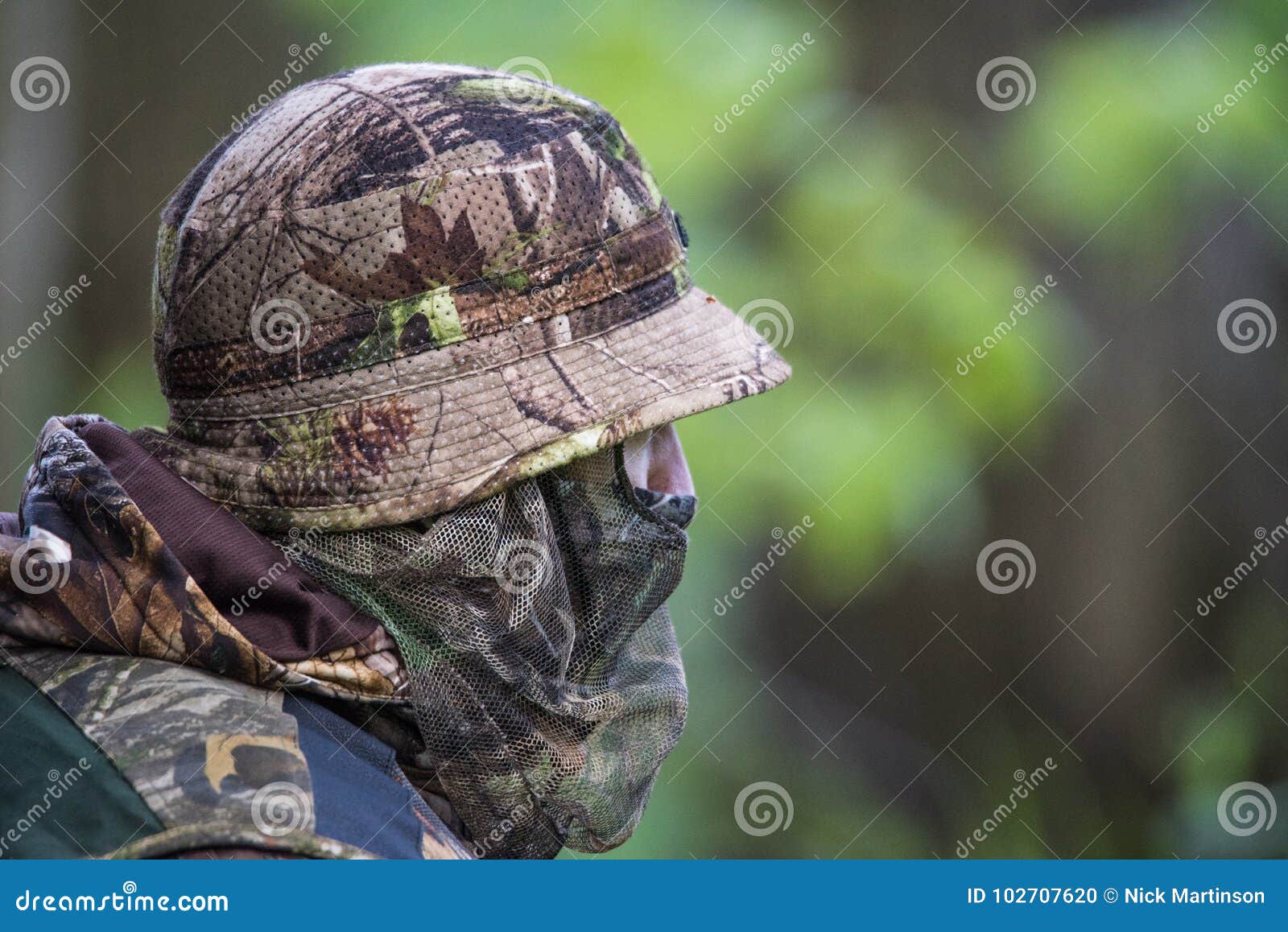 Hunter Patiently Waiting in the Forest Editorial Image - Image of ...
