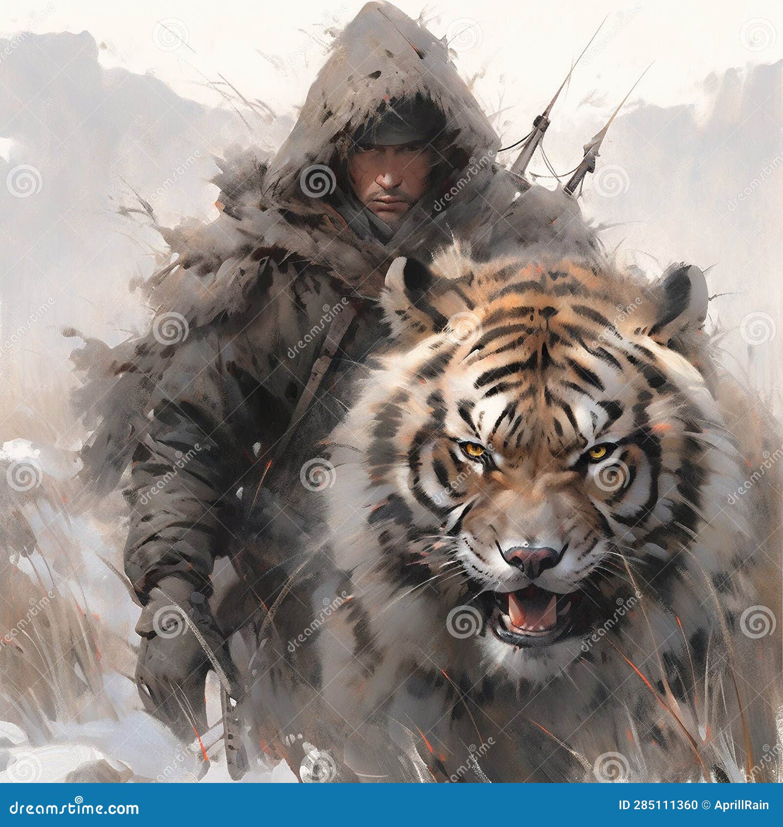 A Hunter on a Dangerous Hunt Stock Photo - Image of nature, west: 285111360