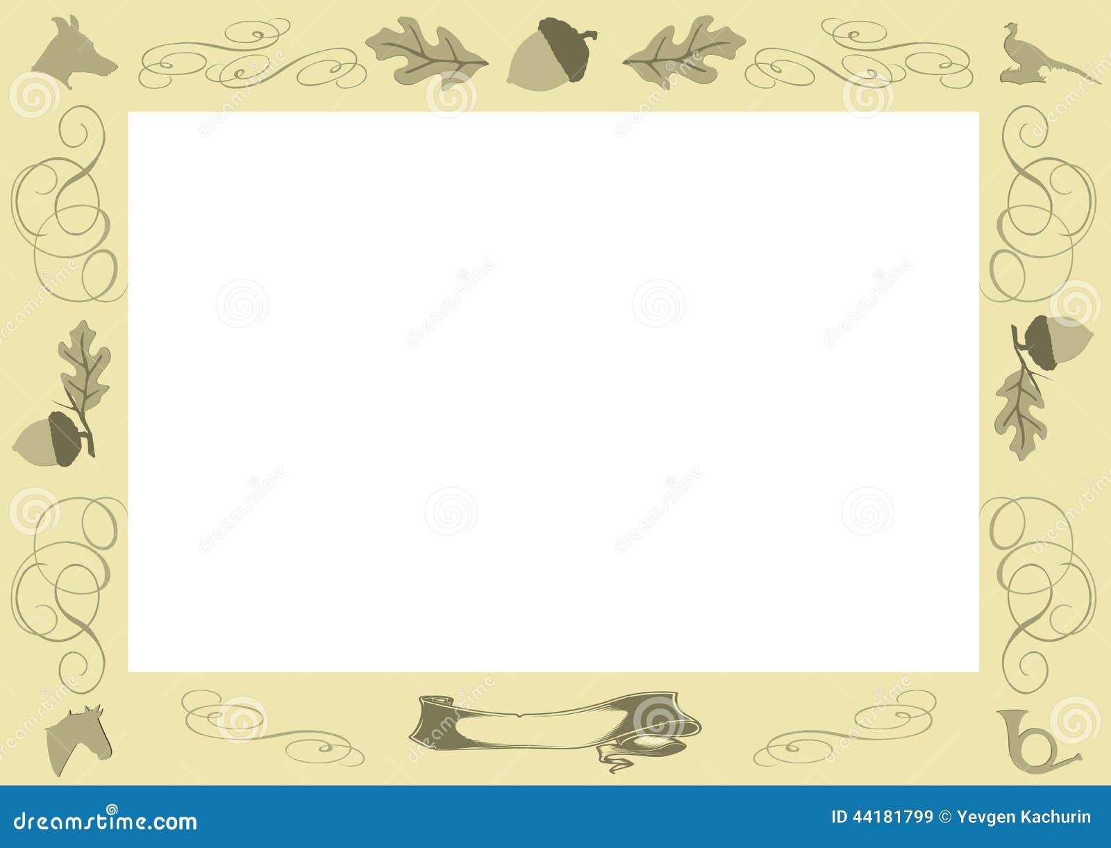 Hunter-frame stock vector. Illustration of acorn, games - 44181799