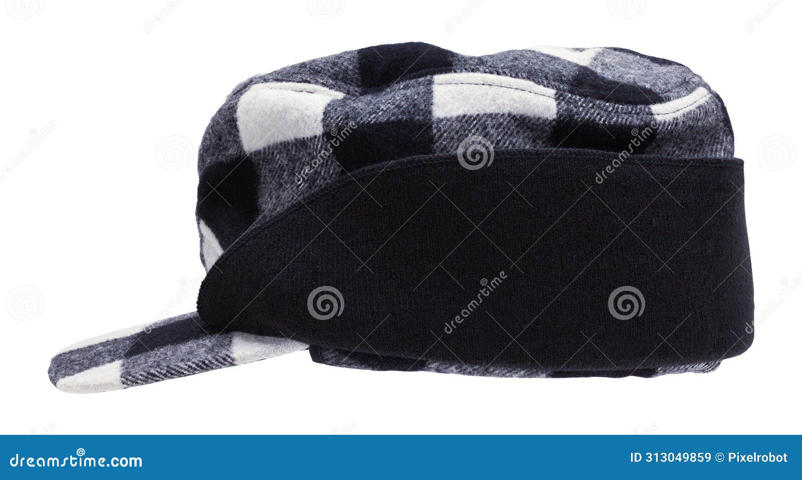 Hunter Hat stock image. Image of view, front, knit, plaid - 313049859